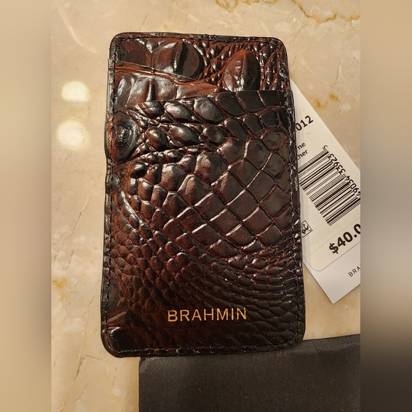 Brahmin | Bags | Brahmin Card Case Cocoa Melbourne Retired New | Poshmark